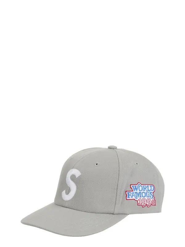 Supreme World Famous S Logo 6-panel Cap - Grey