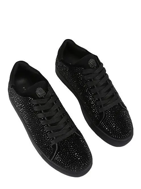 Kurt Geiger Lennon Crystal Woven Low-top Trainers - Black