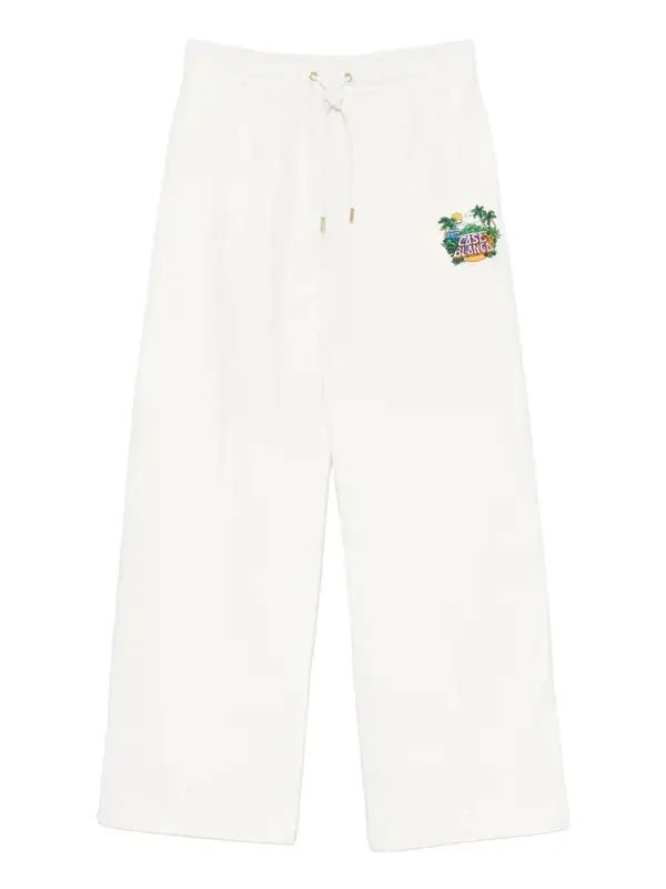 Casablanca Casa Beach Wave Trousers - White