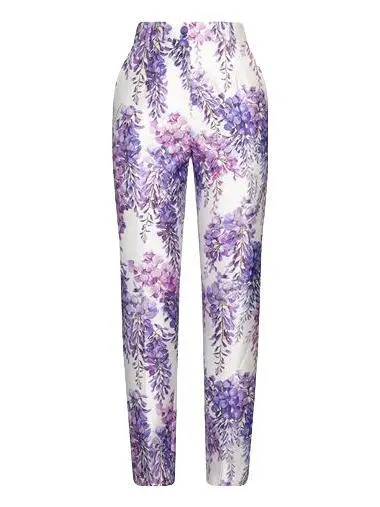 Dolce & Gabbana Tapered Floral-print Pants - White