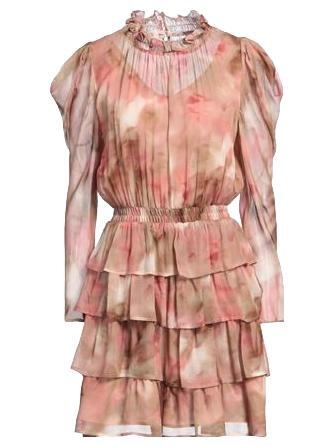 DONDUP Mini Flared Tie-dyed Dress - Blush