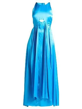 Erika Cavallini Maxi Flared Dress - Blue
