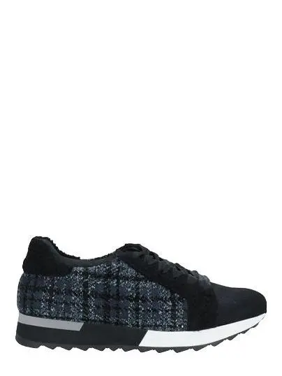 POLLINI Textile And Lambskin Sneakers - Black