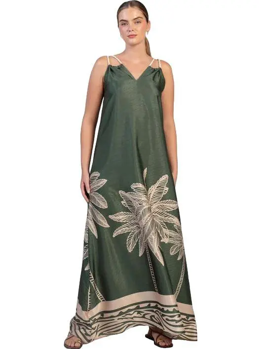 DIARRABLU Jwana Maxi Dress - Coria Olive