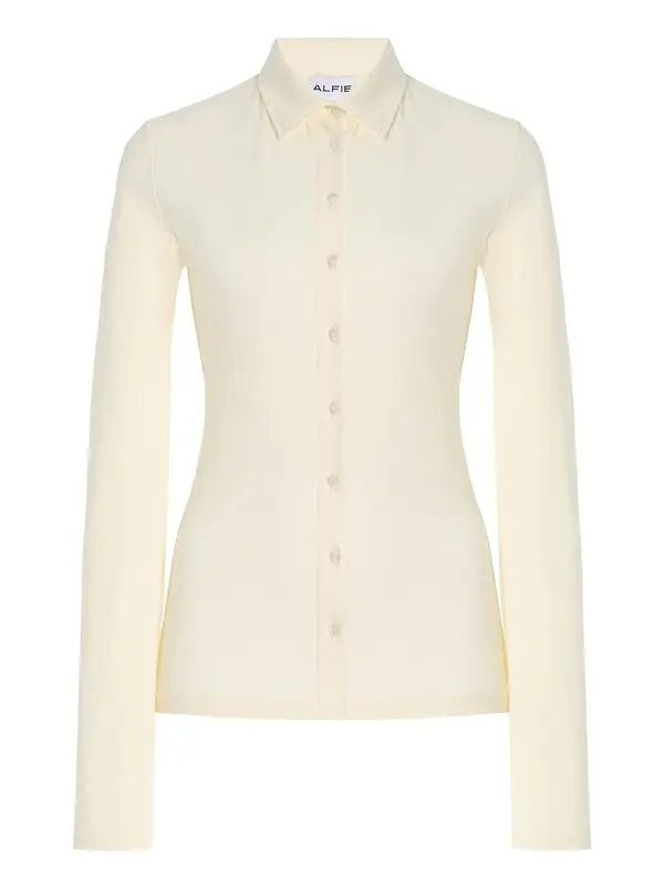 ALFIE Knit Polo Shirt - Ivory