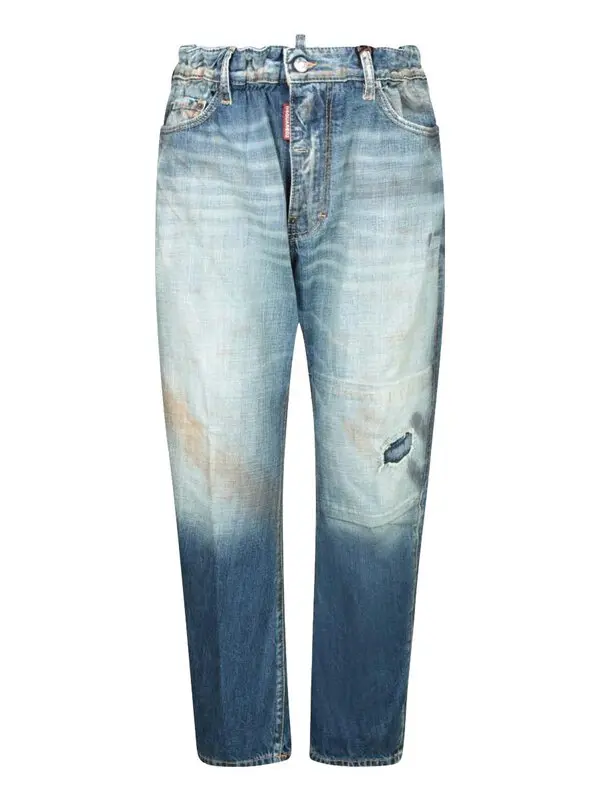 Dsquared2 Washed Effect Trousers - Blue
