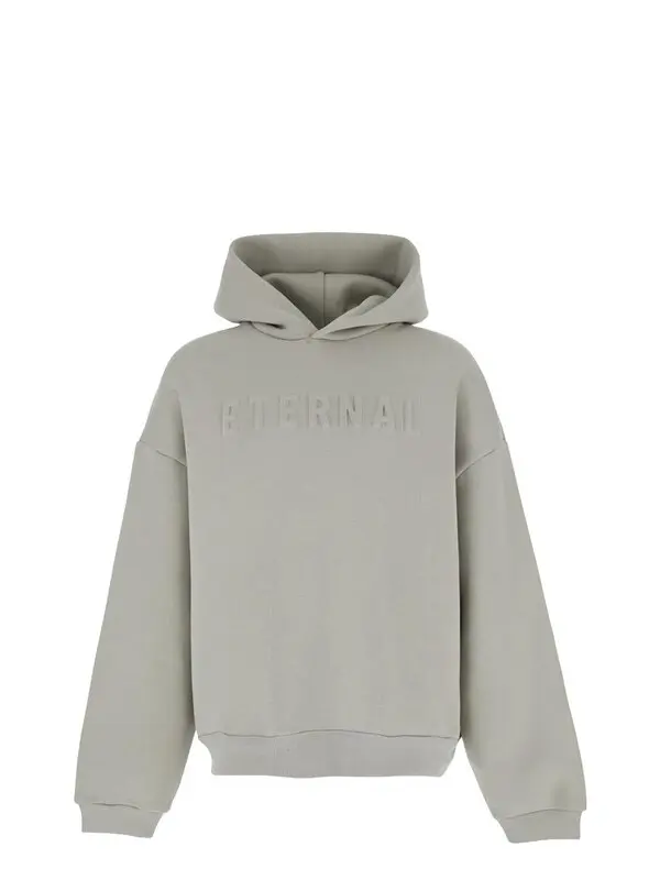 Fear Of God Eternal Cotton Blend Hoodie With Embroidery And Logo Patch - Grey