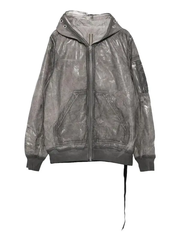 Rick Owens Bomber Gimp Flight Jacket - Grey