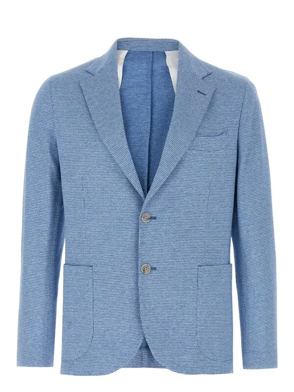 BARBA NAPOLI Dynamic 201' Cotton-blend Blazer - Blue