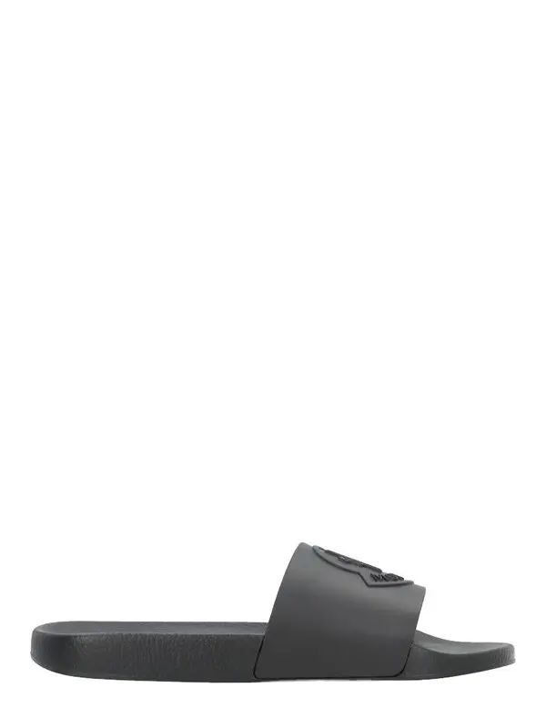 Moncler Basile Rubber Slides - Black
