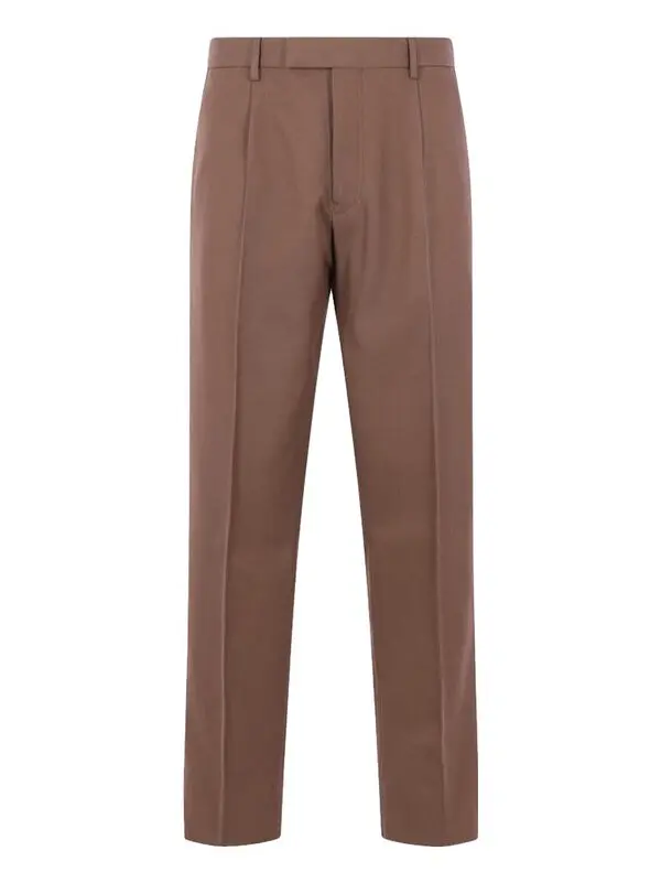 Zegna Straight-leg Trousers - Medium Brown United