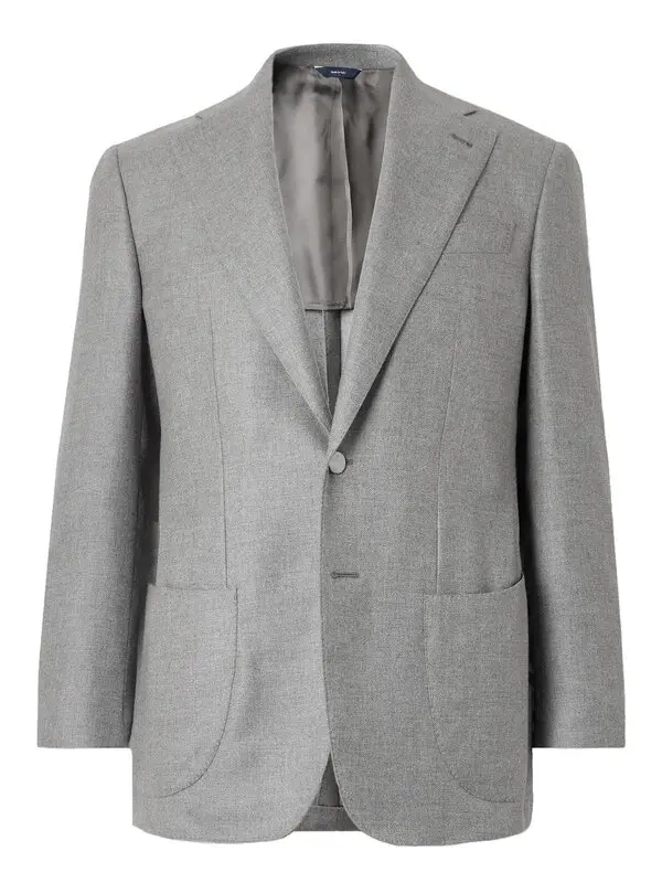 Thom Sweeney Wool-twill Blazer - Gray