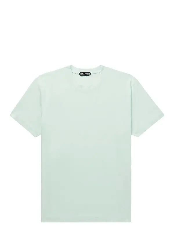 TOM FORD Slim-fit Lyocell And Cotton-blend Jersey T-shirt - Green