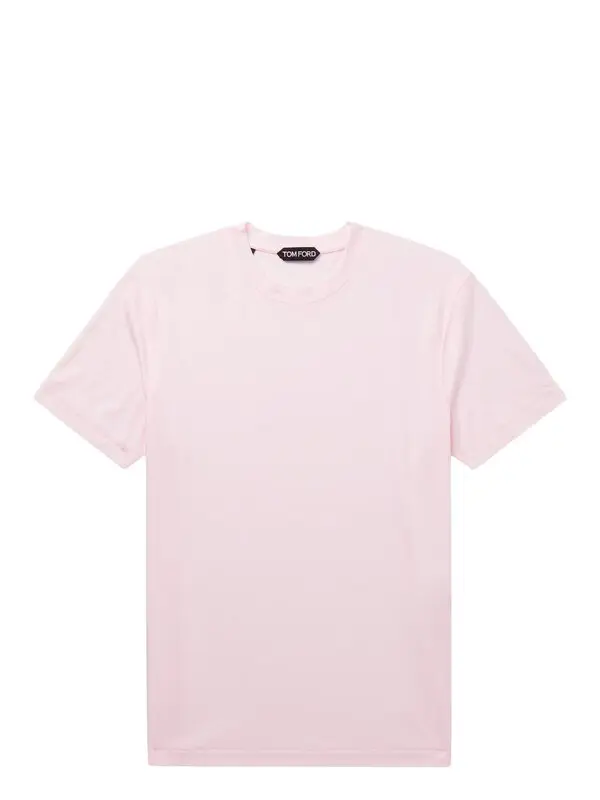 TOM FORD Slim-fit Lyocell And Cotton-blend Jersey T-shirt - Pink