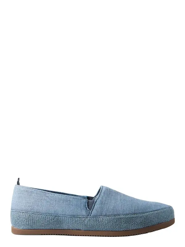 Mulo Garment-dyed Canvas Espadrilles - Blue