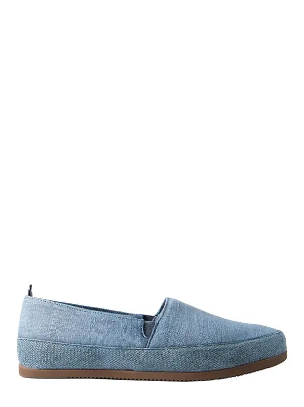 Mulo Garment-dyed Canvas Espadrilles - Blue