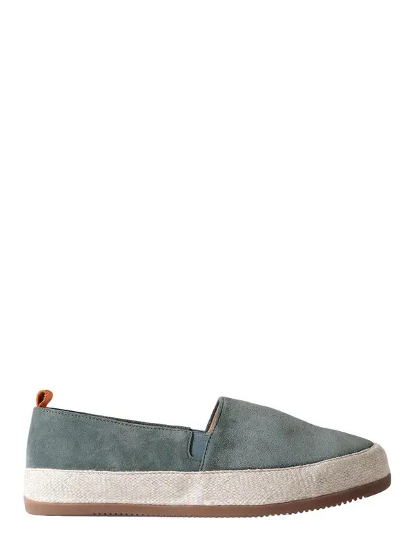 Mulo Leather Espadrilles - Blue