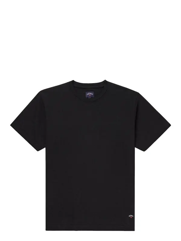 NOAH Logo-print Recycled Cotton-jersey T-shirt - Black