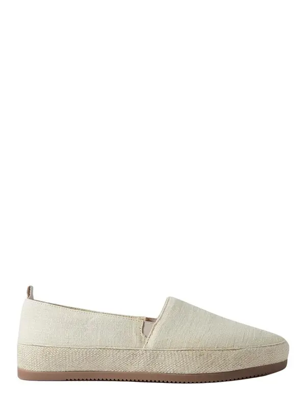 Mulo Garment-dyed Canvas Espadrilles - Neutrals