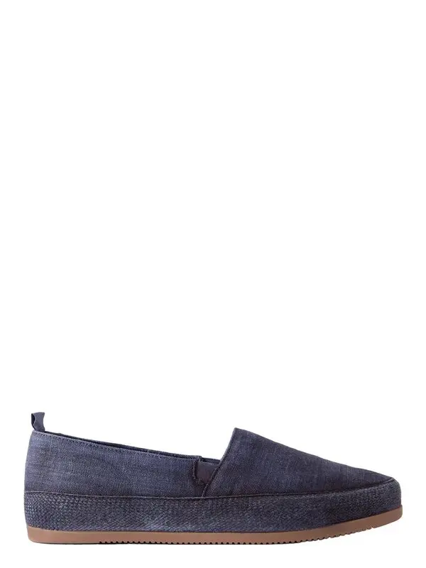 Mulo Garment-dyed Canvas Espadrilles - Blue