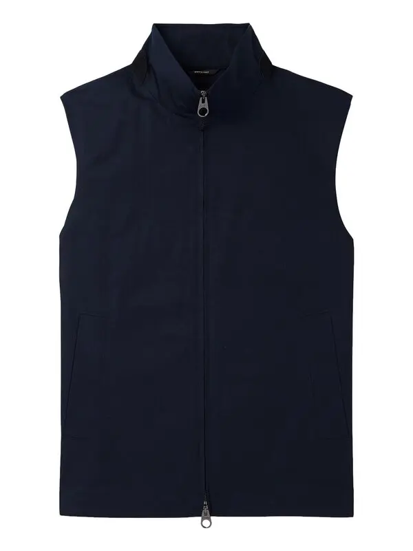 Loro Piana Landon Cotton-satin Gilet - Blue