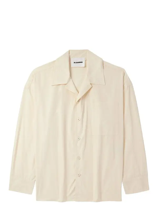 JIL SANDER Camp-collar Shell Shirt - Neutrals