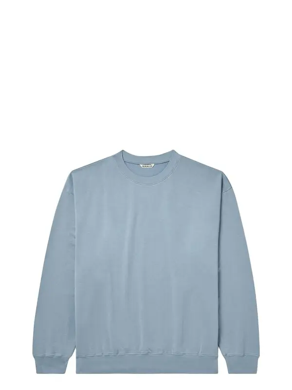 Auralee Cotton-jersey Sweatshirt - Blue