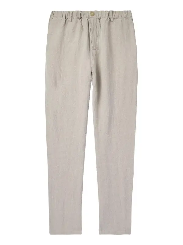 A KIND OF GUISE Tapered Linen Trousers - Neutrals
