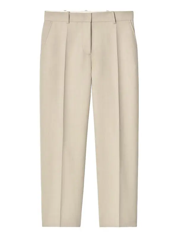 Cos Slim-leg Wool Blend Trousers - Beige