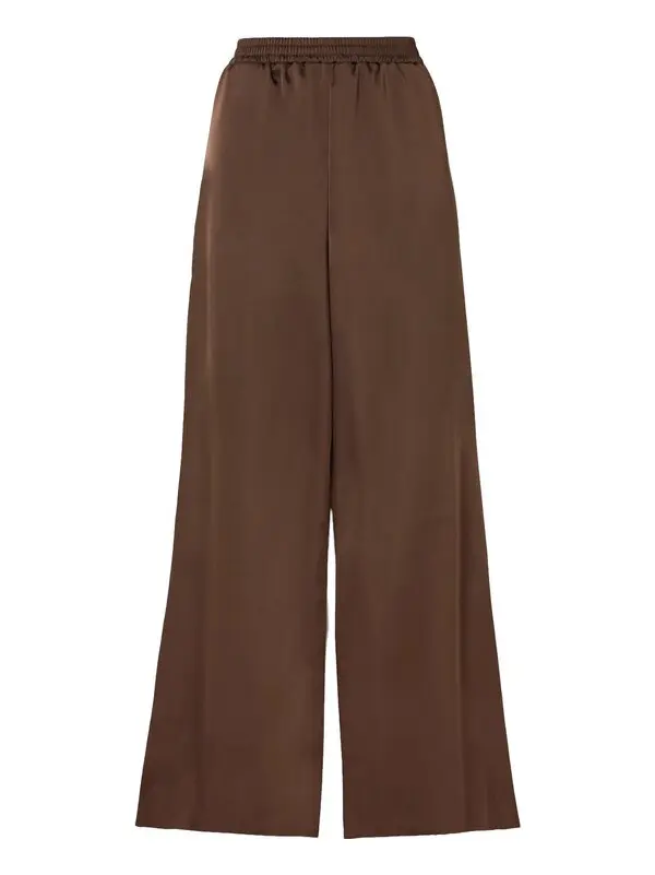 16Arlington Argo Satin Wide-leg Pants - Brown