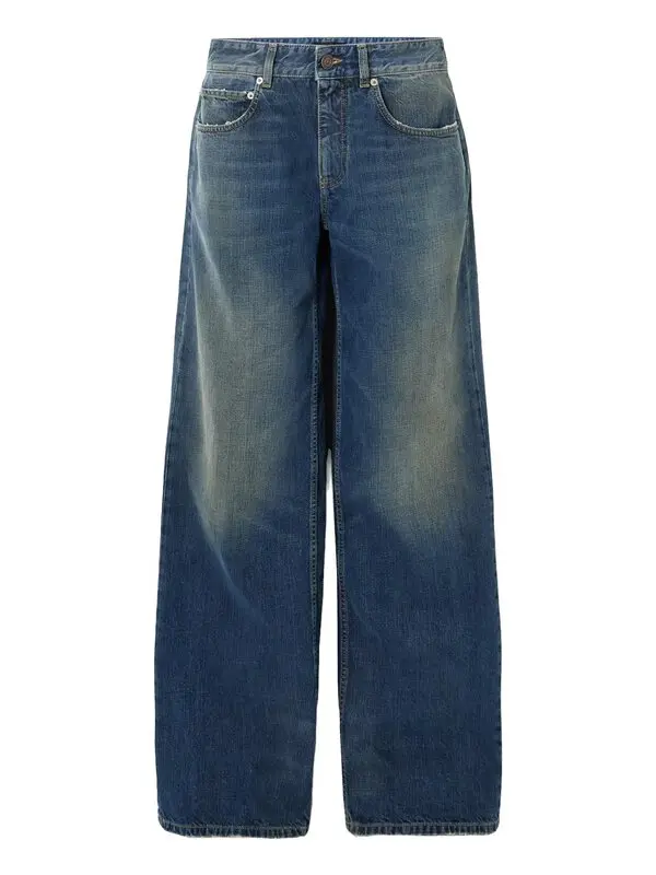 Balenciaga Mid-rise Wide-leg Jeans - Blue