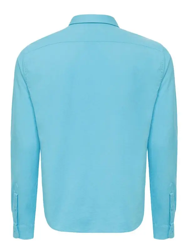 LE CLUB 55% Cotton And 45% Elastane Shirt - Aqua