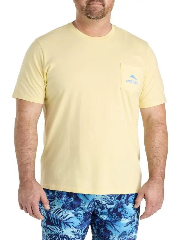 Tommy Bahama Big & Tall Nice Serve Pocket T-shirt - Light