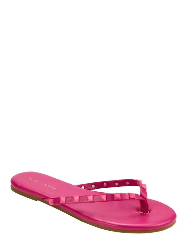 Yosi Samra Rivington Studded Flip Flop - Fuchsia