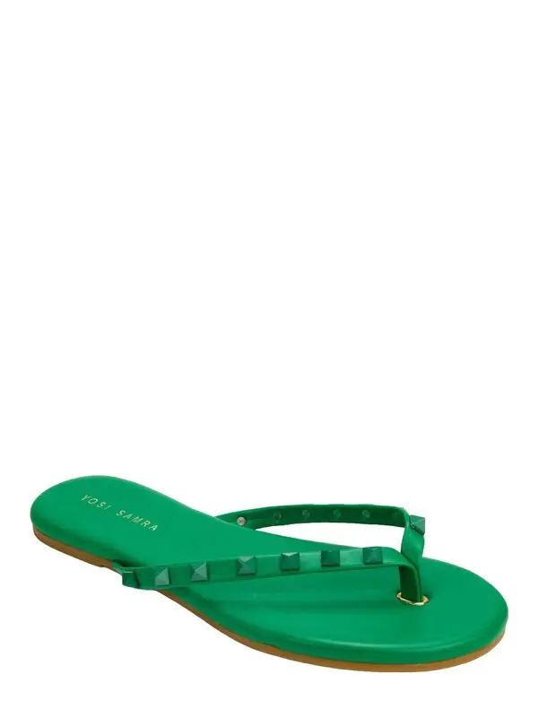 Yosi Samra Rivington Studded Flip Flop - Green