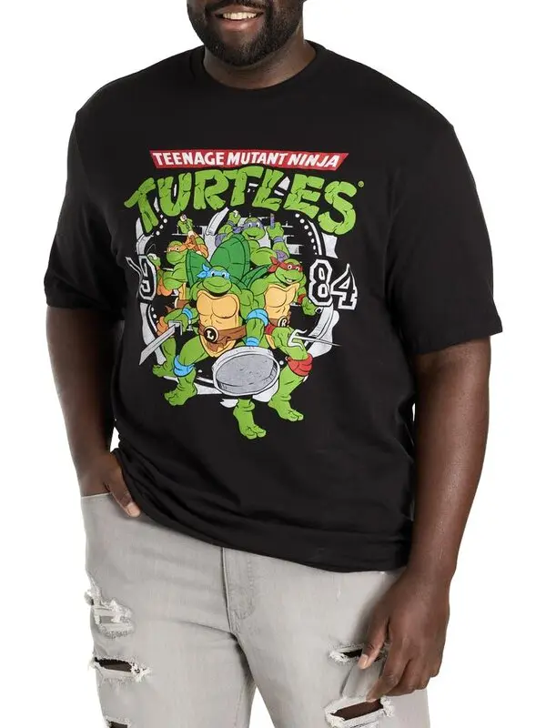 TRUE NATION BY DXL Big & Tall Teenage Mutant Ninja Turtles Graphic Tee - Black