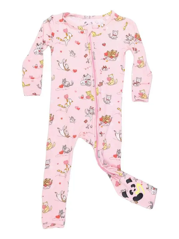 BELLABU BEAR Convertible Footie - Valentines Kittens