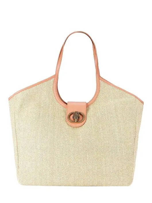 Kurt Geiger Chelsea Woven Tote Bag - Beige Comb