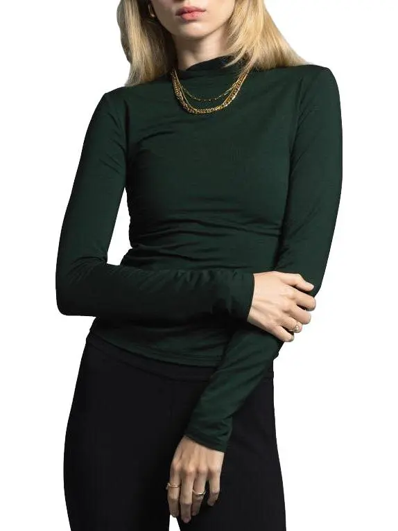 WEEKEND LOS ANGELES Rose Ruched Top - Deep Forest