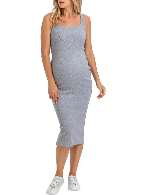 PIETRO BRUNELLI Ribbed Dress - Grey