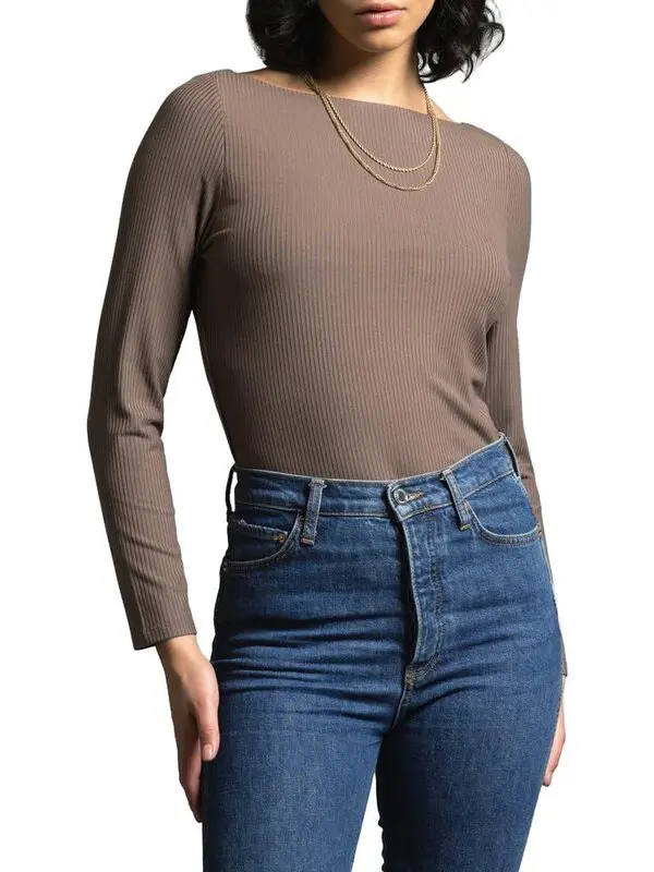 WEEKEND LOS ANGELES Arabella Ribbed Top - Dark Lilac