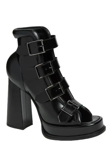 Alexander McQueen Platform Cage Sandal - Black/ Brunito