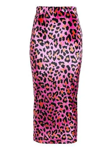 Emilio Pucci Leopard-print Midi Skirt - Pink