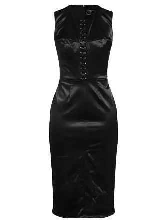 Elisabetta Franchi Midi Bodycon Dress - Black