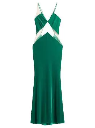 Elisabetta Franchi Carpet Maxi Dress - Green