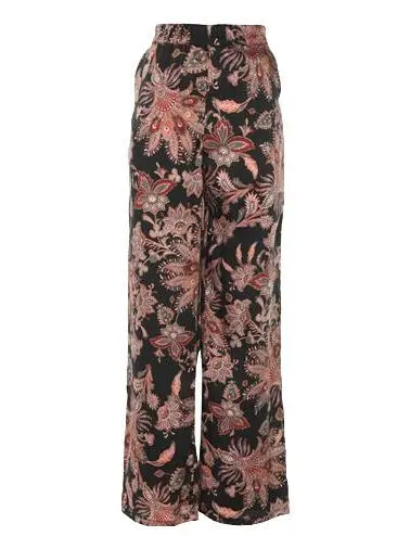 DIANA GALLESI Floral Design Wide Leg Trousers - Beige