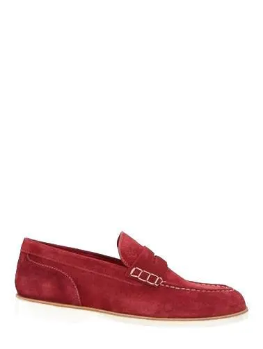 Canali Penny Loafers - Red