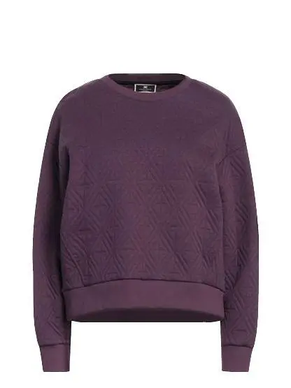 Elisabetta Franchi Quilted Jersey Sweatshirt With Logo - Purple