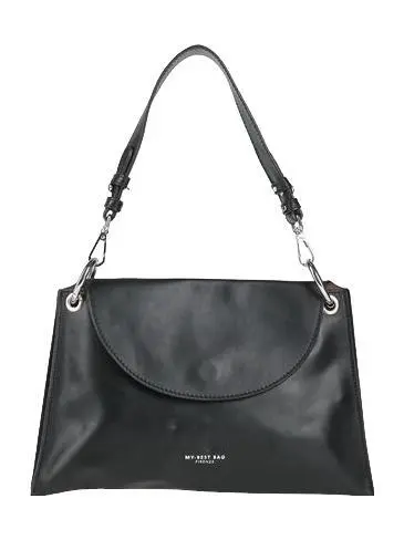 MY BEST BAG FIRENZE Leather Handbag With Flap - Black