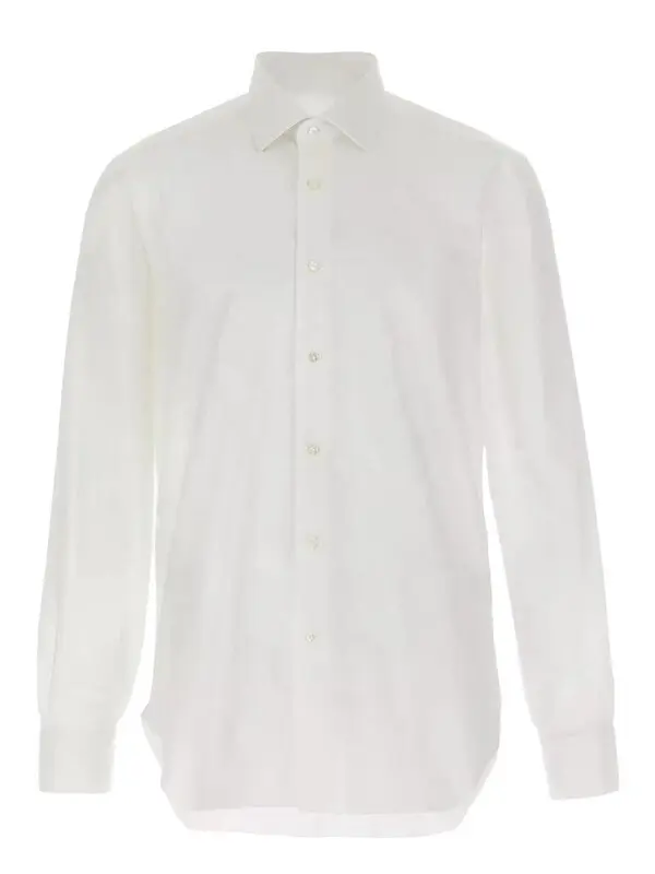 BARBA NAPOLI Honeycomb-knit Shirt - White
